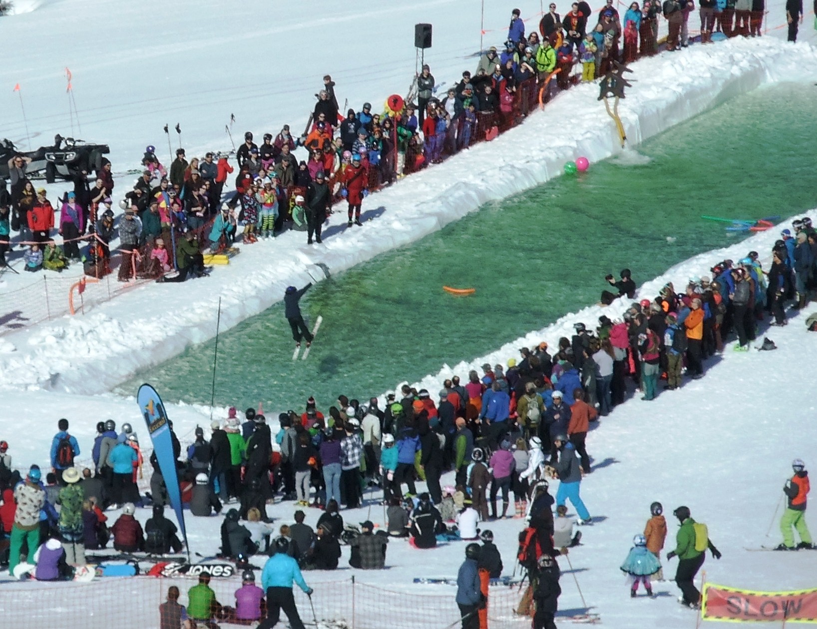 Ski season ends with huge splash