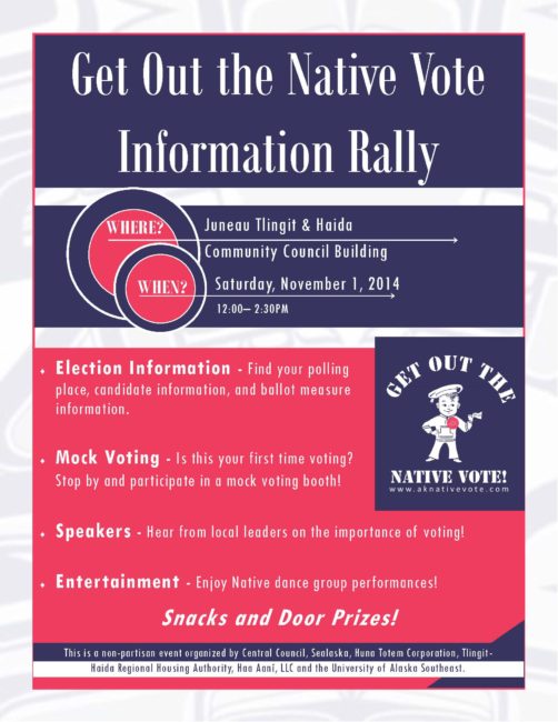 Juneau's Get Out the Native Vote to hold rally on Saturday