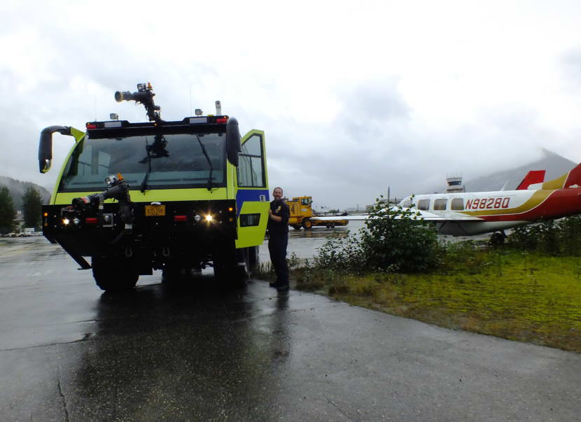 Never mind the smoke and sirens at the Juneau airport: It's only a drill