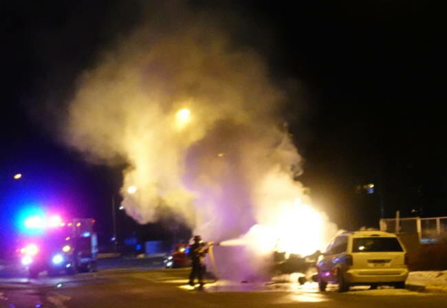 None hurt as pickup truck explodes, catches fire in downtown Juneau