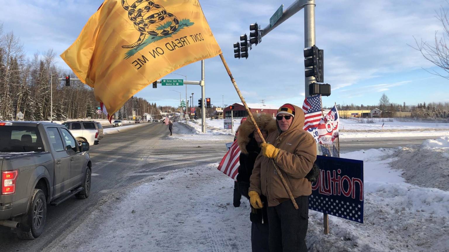 Protesters follow local Alaska lawmakers in backing Trump’s attacks on ...