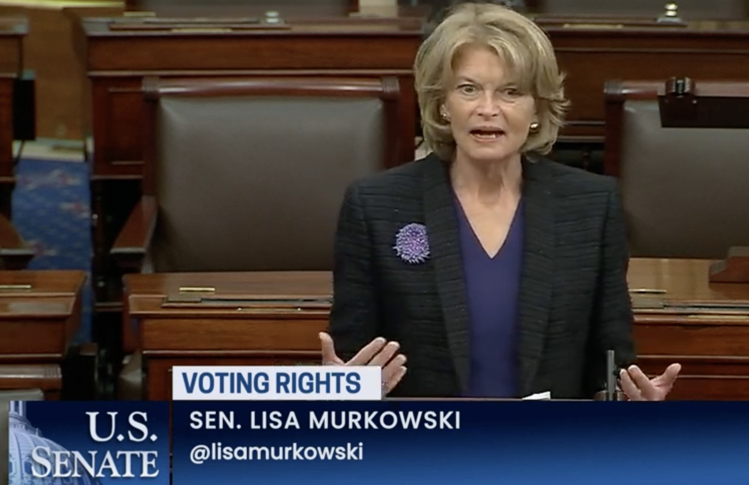 Murkowski is the only Senate Republican who voted to advance voting ...