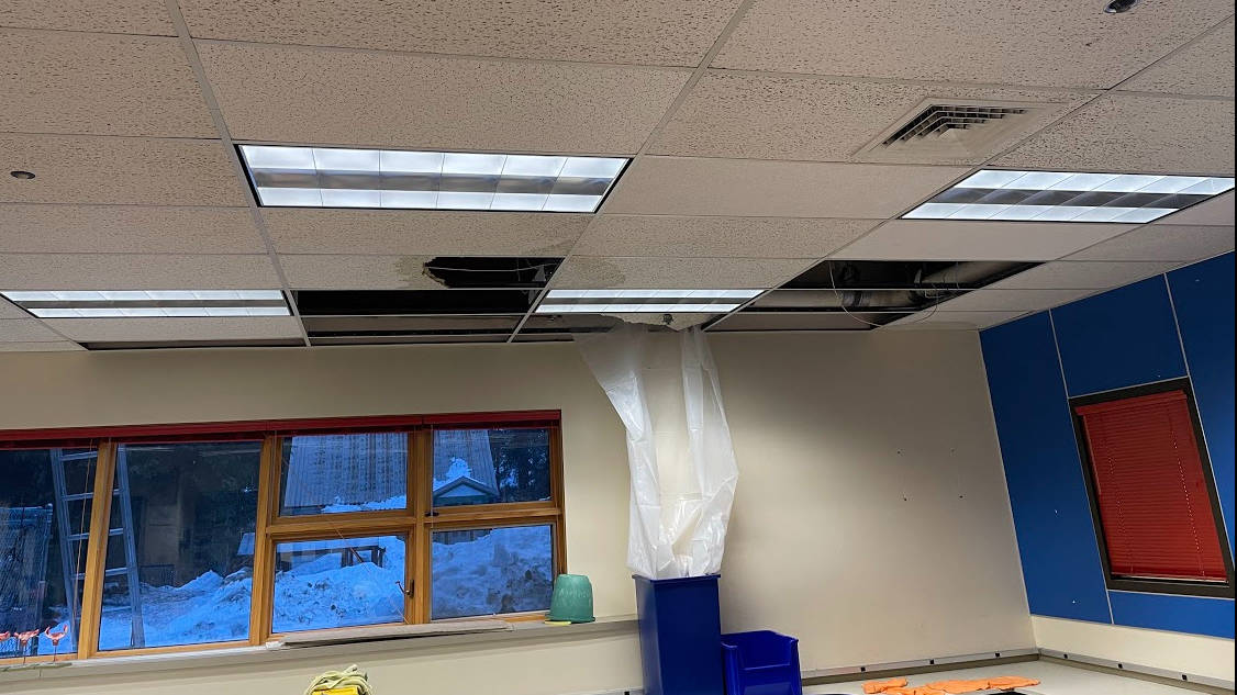 Heavy snow loads damage school buildings in Petersburg