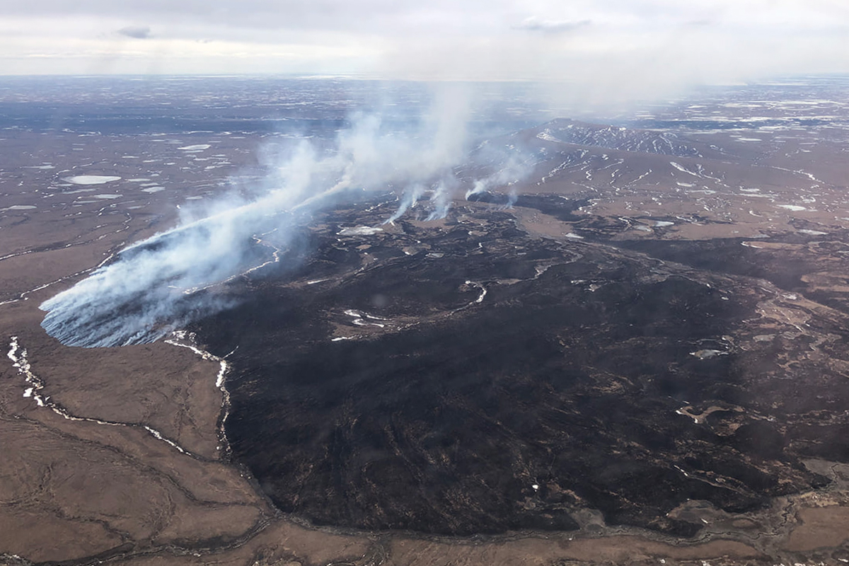 Alaska’s first large wildfire of the season is burning near Kwethluk