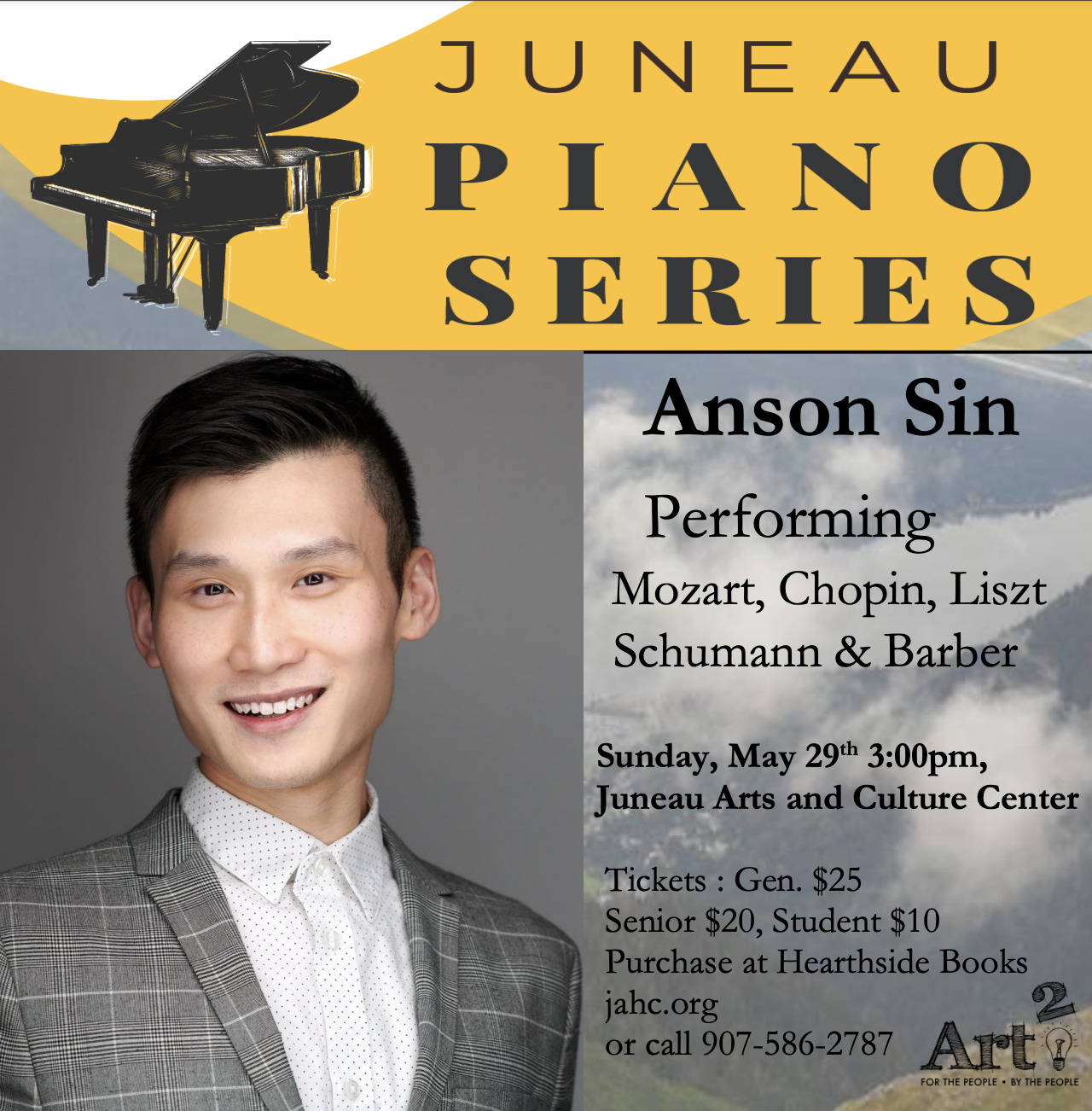 Juneau Piano Concert Series features pianist Anson Sin.