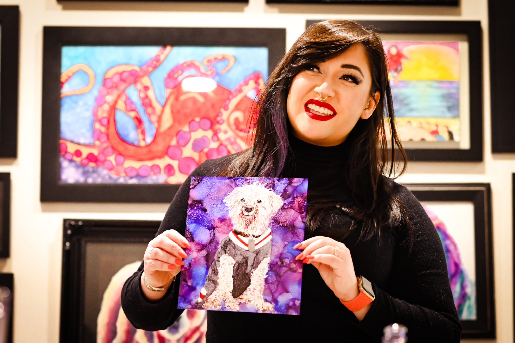 Crystal Jackson: Alcohol and Ink painting technique.