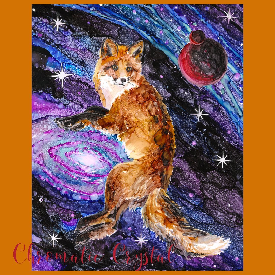 Crystal Jackson: Alcohol and Ink painting technique.