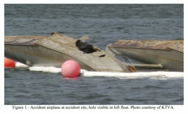 Planes in 2 fatal Alaska crashes had holes in their floats, NTSB reports