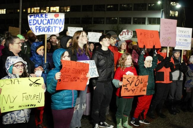 With songs and speeches, Alaskans rally in Juneau for more education ...