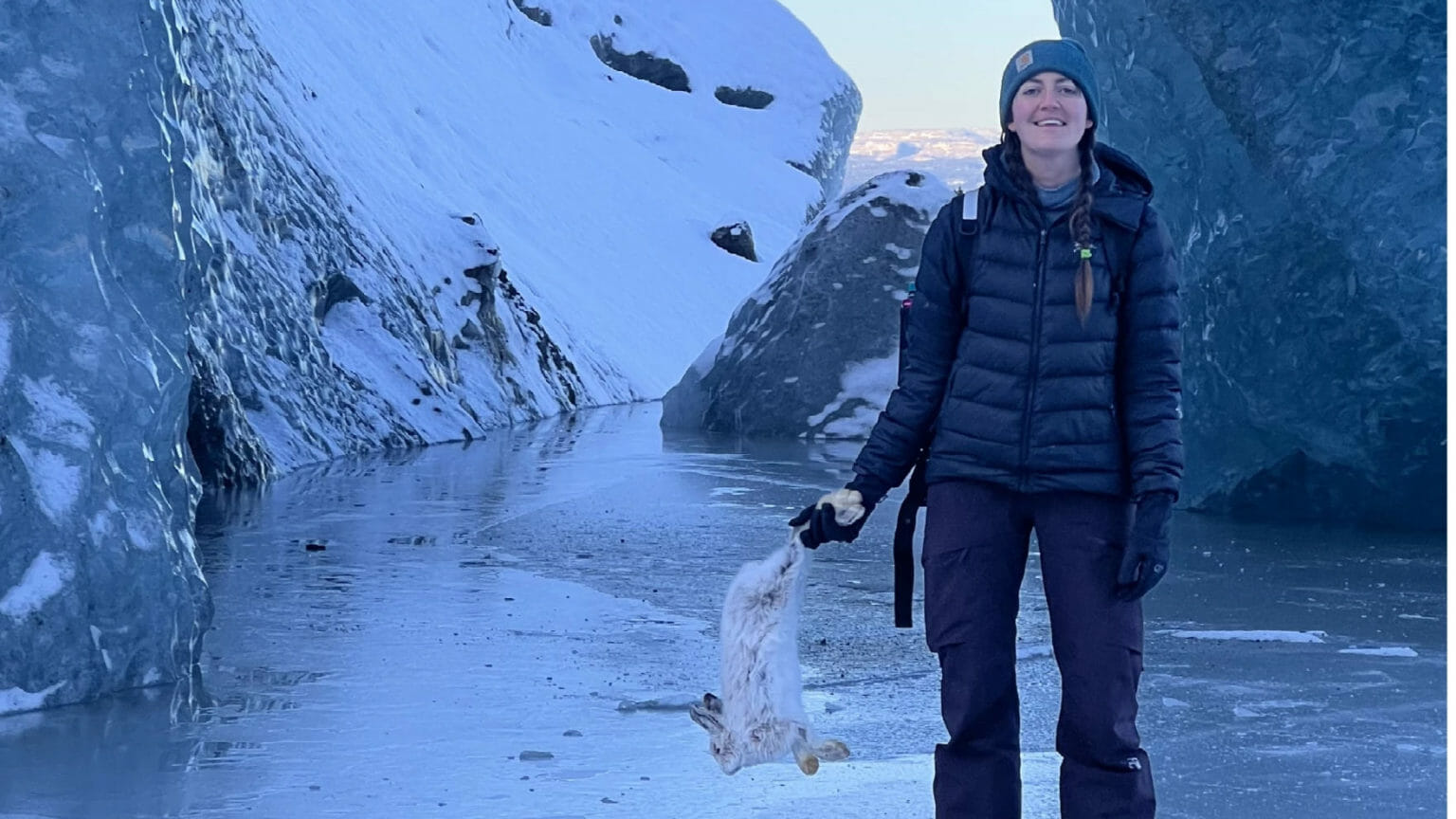 Homer woman saved by a hare after falling through ice