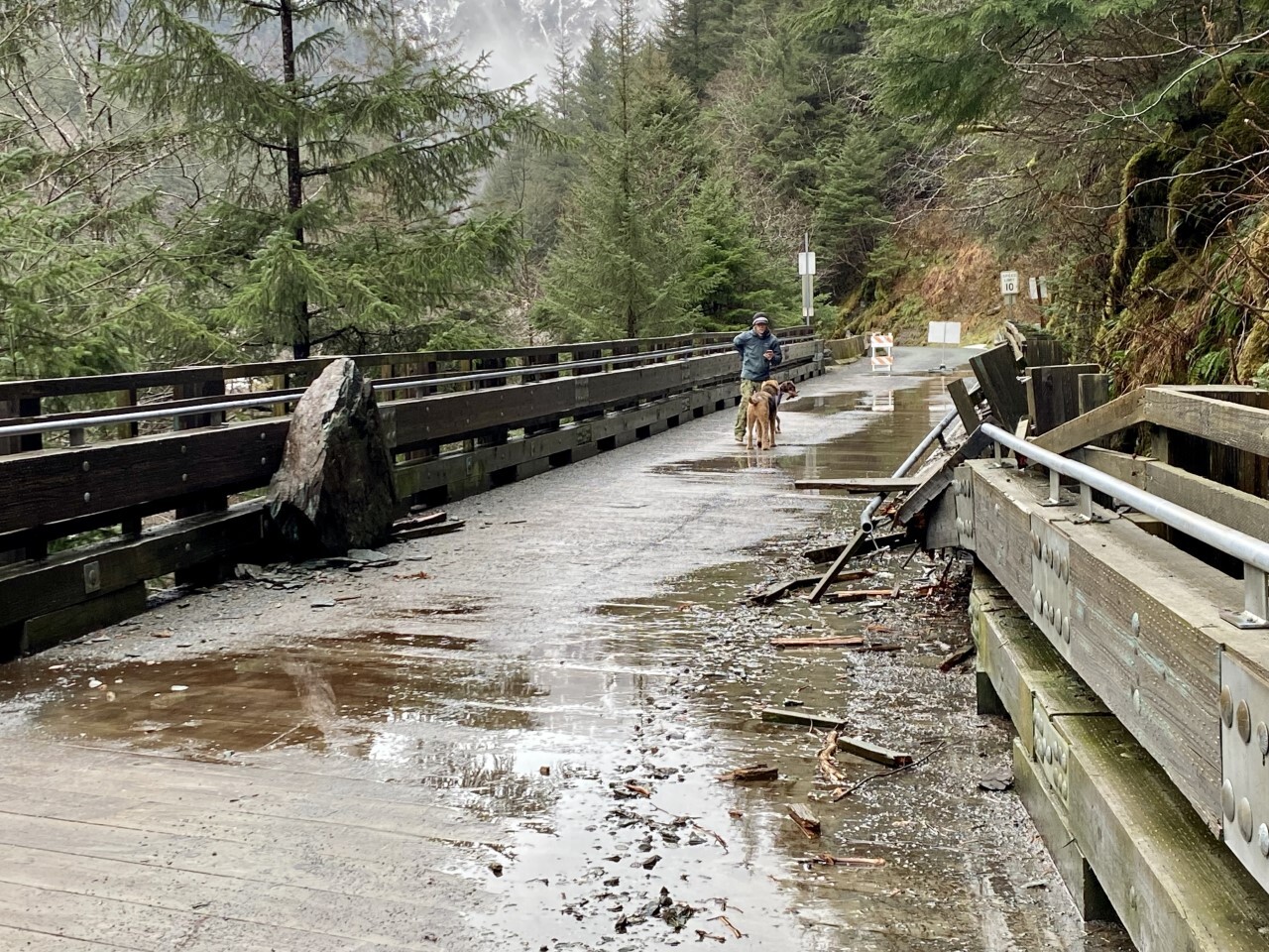 Juneau's Basin Road Trestle closed until further notice after rockfall
