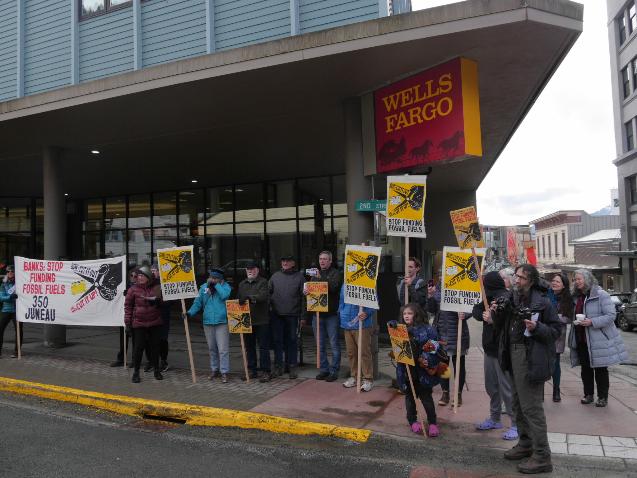 Juneau residents join national demonstrations against banks who finance ...