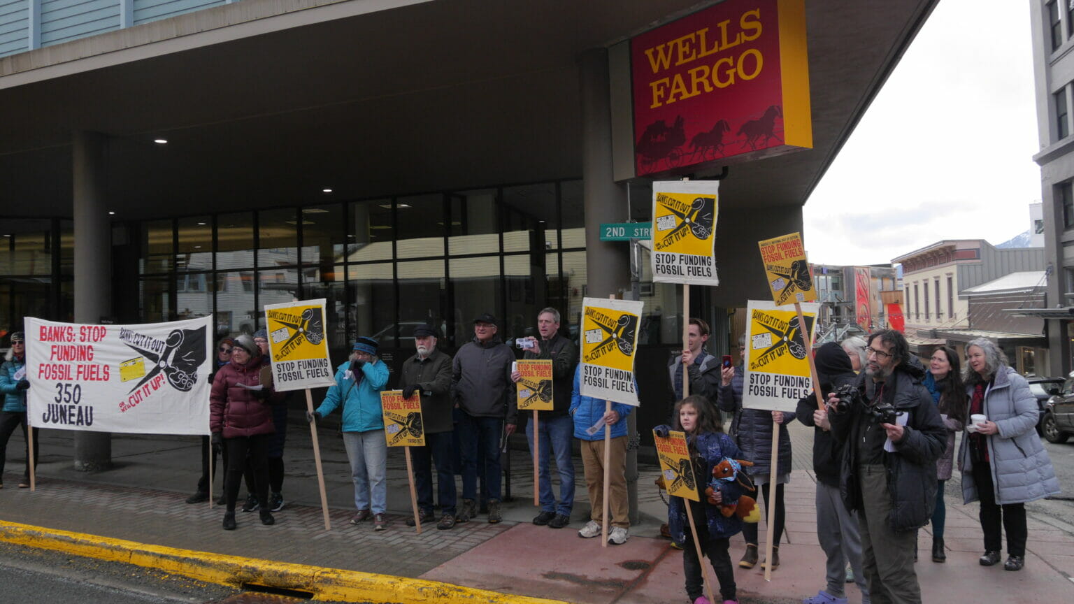Juneau residents join national demonstrations against banks who finance ...