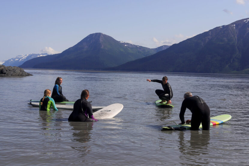 Surfers in Turnagain Arm catch the country’s longest wave: 'It's trippy'