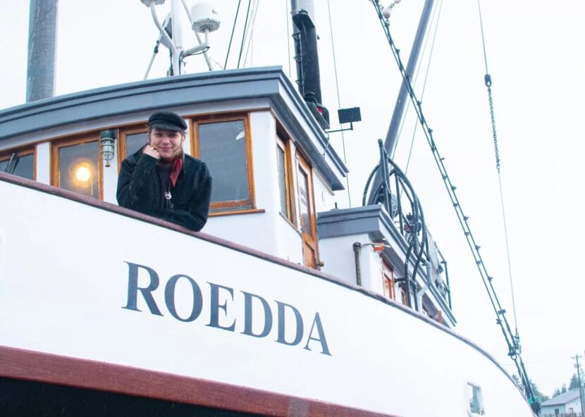 A Petersburg tender holds open mics on board, with its fish hold as the ...