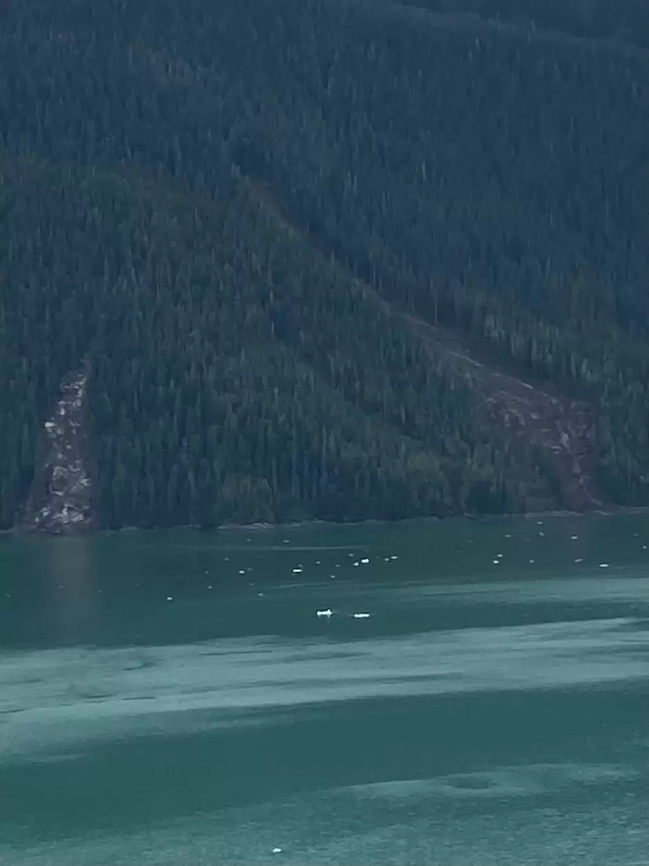 Mariners and pilots report dangerous landslide debris in LeConte Bay