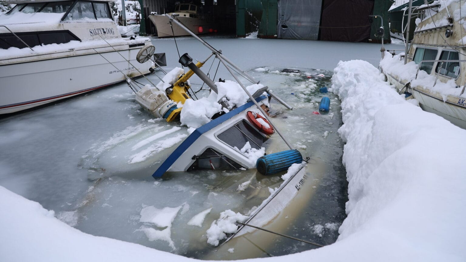 Roofs collapse, boats sink under the weight of Juneau’s heavy snow
