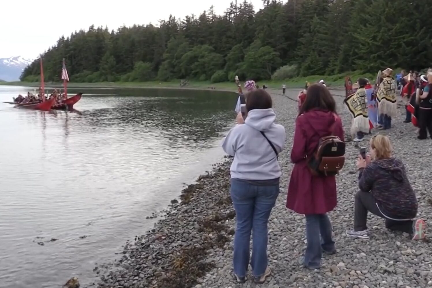 What happened to the village, gardens and fish camp at Auke Rec?