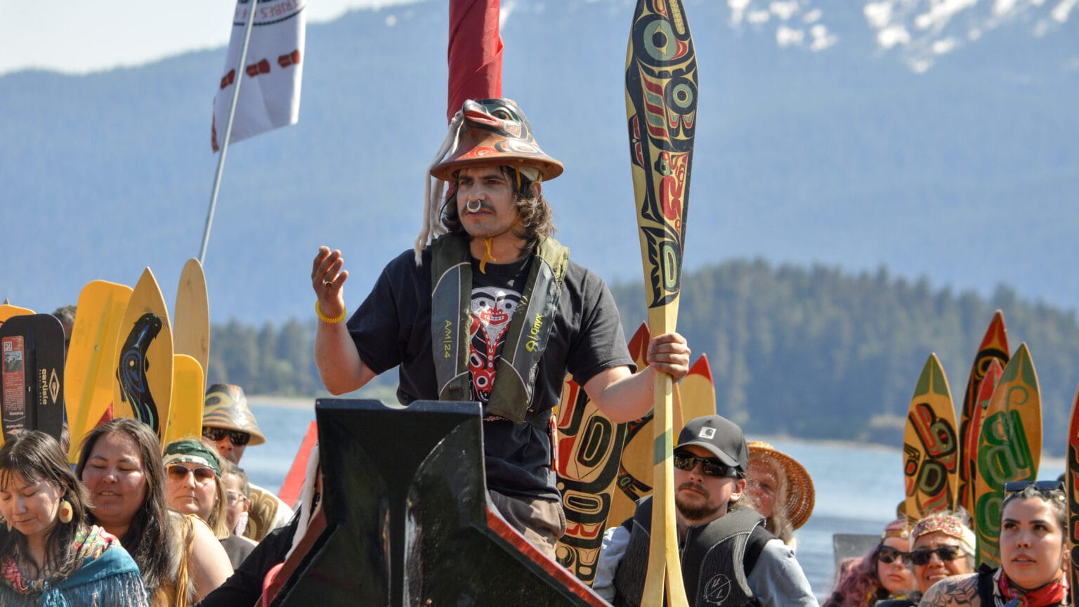 An evolution in traditional canoe carving had its maiden voyage this week